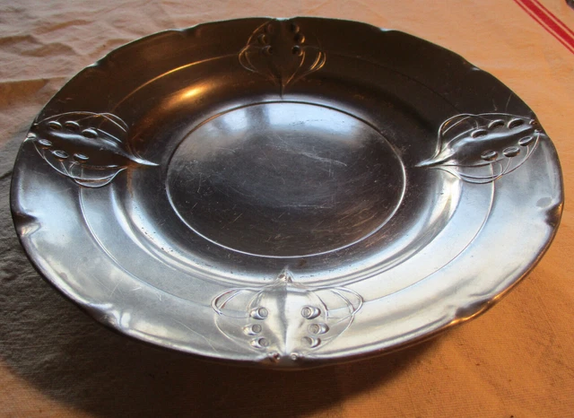 KAISERZINN ZIER-TELLER SCHALE Antik Jugendstil Zinn Platte EUR 45,00 ...