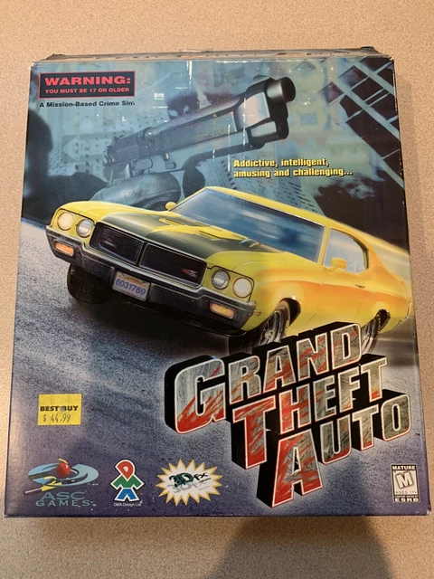 PC 1997 GRAND THEFT AUTO GTA Big Box CIB Jeu Boîte Ouverte Complet ...