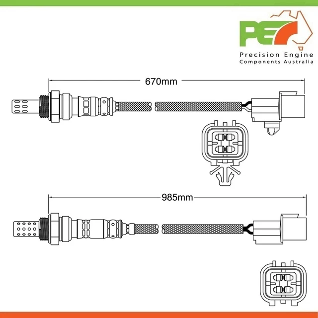 2X NEW * OEM * Pre-Cat & Post-Cat Oxygen Sensors For Mitsubishi Grandis ...