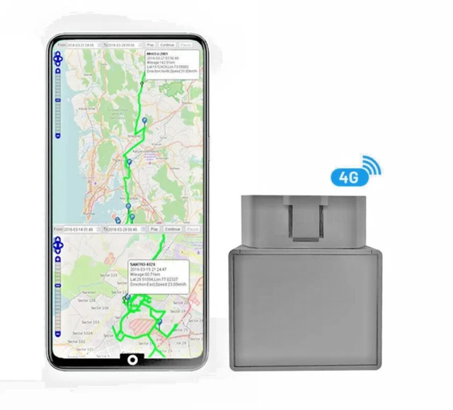GPS TRACKER OBD Sim 4G Localizzatore Satellitare DC 9V-45V Auto Furgone ...