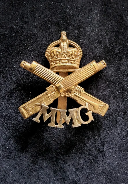 WW1 ERA MOTOR Machine Gun Corps MMG Brass Cap Badge British Military ...