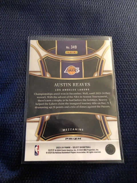 2023-24 PANINI SELECT mezzanine orange flash Austin Reaves #349 Lakers ...
