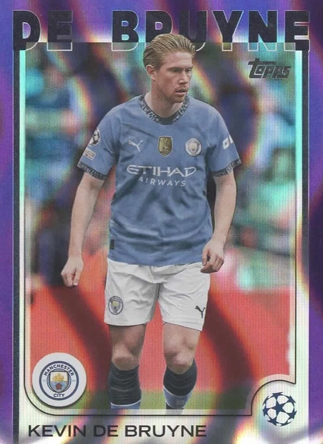 TOPPS UCC FLAGSHIP 2024/25 Kevin De Bruyne Purple Flowfractor Parallel ...