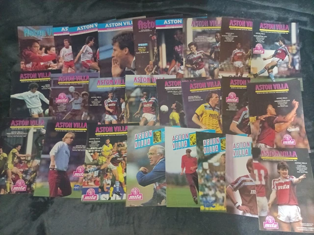 ASTON VILLA FOOTBALL programmes 1980s and 1990s job lot of 100+ £37.10 ...