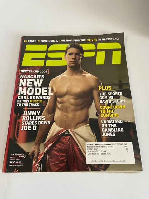 ESPN THE MAGAZINE February 2006 Carl Edwards Cover £5.83 - PicClick UK