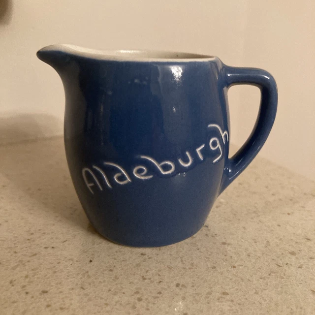 VINTAGE DEVON WARE Pottery Blue & White Creamer Milk Jug ~ Aldeburgh £5 ...