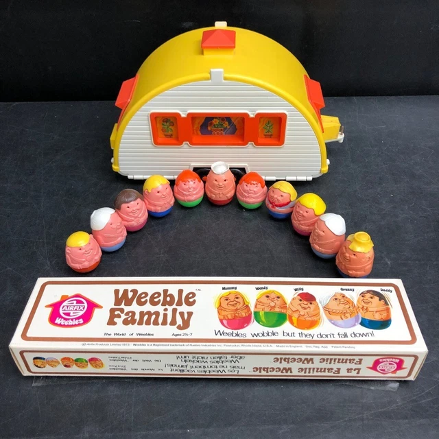 AIRFIX WEEBLES TOYS 1970's Vintage Family Set Caravan 1970's Original ...