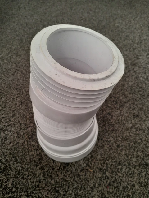 FLEXIBLE WC PAN CONNECTOR FLEXI TOILET WASTE 4" 110MM (240 - 500mm) £3. ...