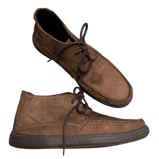 OTTER SOFT LEATHER German Chukka Boots Brown Size 9Travel Comfortable ...