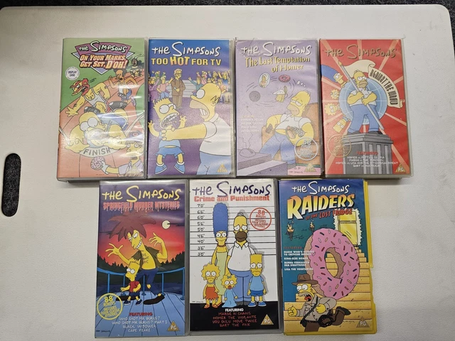 THE SIMPSONS VHS Tapes Bundle x 8 Video Cassettes Bart Wars Raiders £30 ...