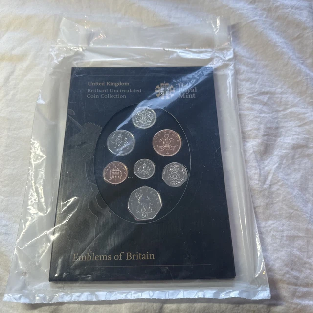 2008 EMBLEMS OF Britain coin set Royal Mint Factory Sealed Pack 50p Etc ...