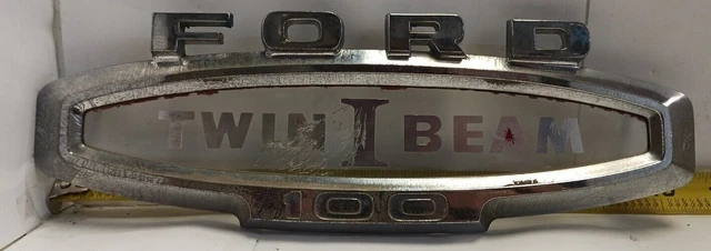 USED OEM &NICE& LH/RH Fender Emblem w/Pins 1966 Ford F-100 "Twin I-Beam ...