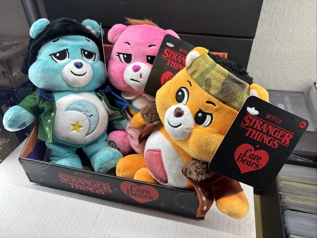 STRANGER THINGS X Care Bears Fun Size Plush Set w/ Display Eleven Lucas ...
