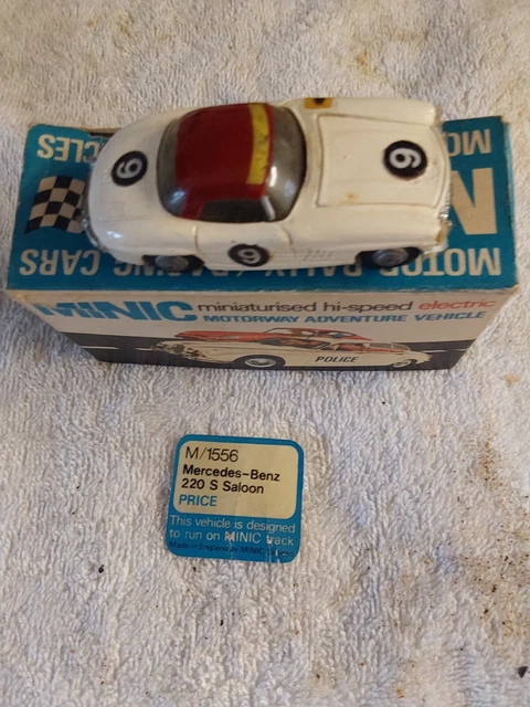 TRI_ANG MINIC MOTORWAYS Car Mercedes Benz Racing Car No 1556 Boxed £14. ...
