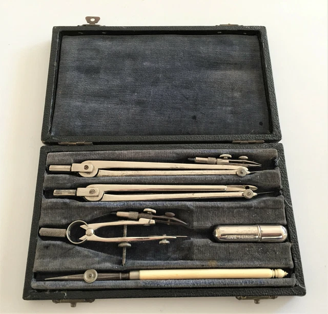 VINTAGE CASED SET Of Engineering Drawing Instruments 42 57 PicClick vintage-cased-set-of-engineering-drawing-instruments-42-57-picclick