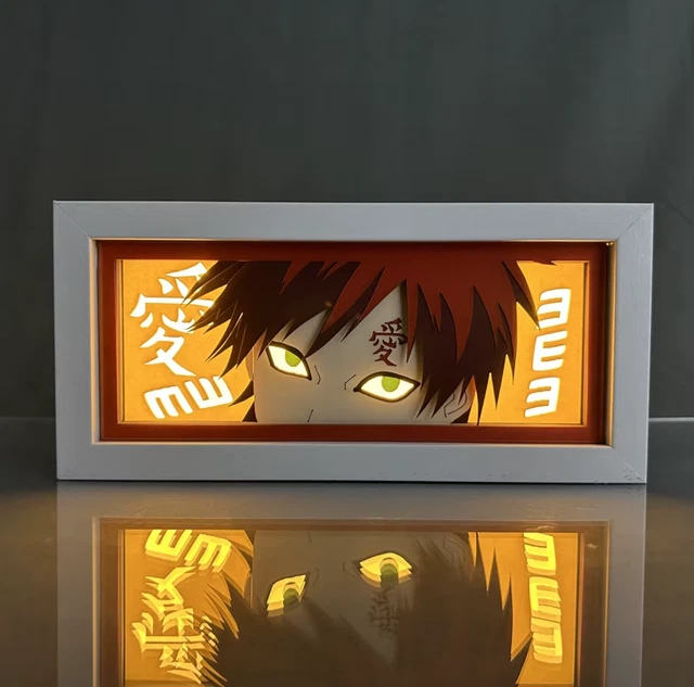 GAARA LED PAPER Light Box Naruto Shippuden Anime Shadow Lamp Night ...