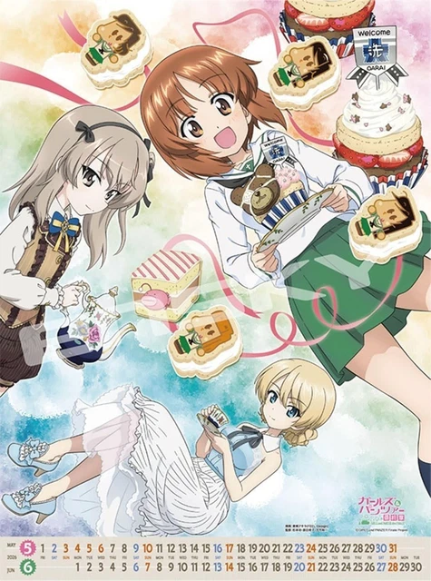 GIRLS UND PANZER Finale 2026 Wall Calendar CL-036 7 Sheets Anime PSL ...