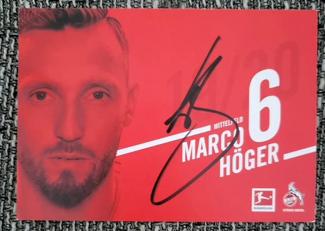 MARCO HÖGER 1.FC KÖLN AUTOGRAMMKARTE ORIGINAL SIGNIERT EUR 1,00 ...