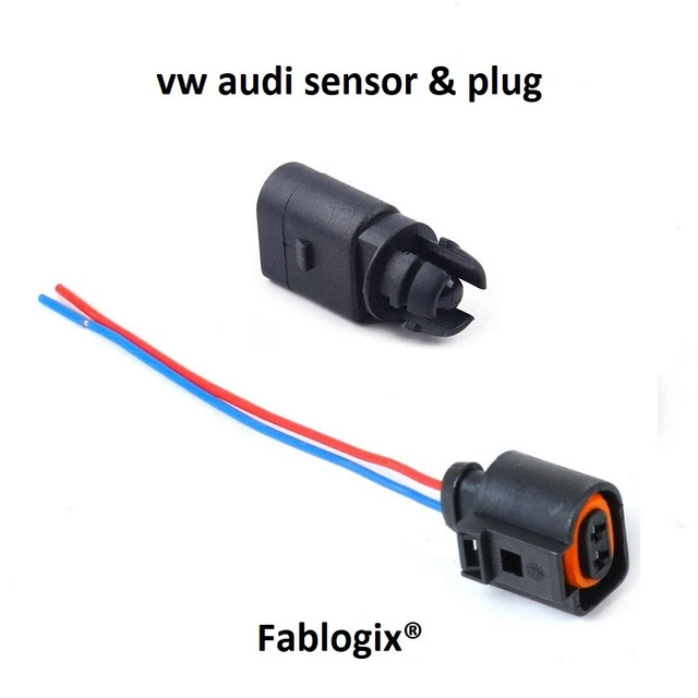 VW AUDI EXTERNAL Air Ambient Temperature Temp Sensor With Connector And ...