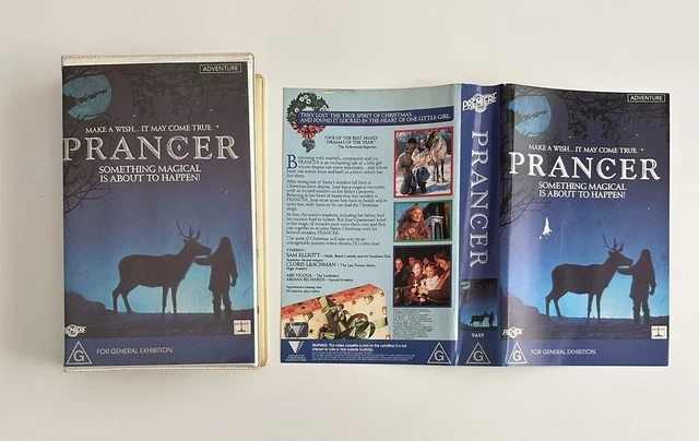PRANCER [VHS W/ Spare Slick] Premiere Roadshow Big Box Ex-Rental Video Tape 1989 $19.95 ...