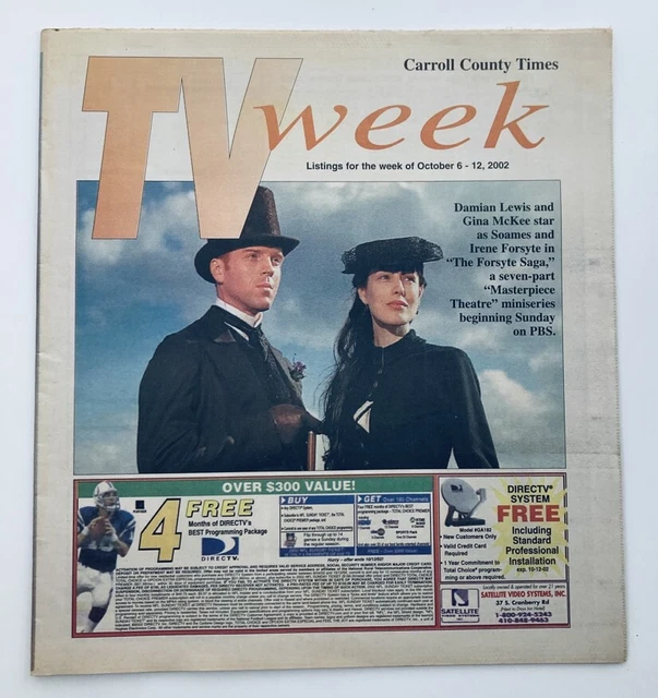 TV WEEK MAGAZINE October 6 2002 Damian Lewis and Gina McKee No Label ...