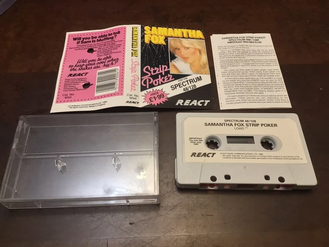 RETRO VINTAGE SAMANTHA Fox Strip Poker Game Spectrum 48k Cassette Tape ...