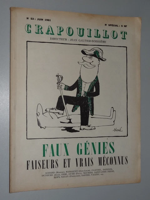 LE CRAPOUILLOT N°53 - Juin 1961 - Faux Génies, Faiseurs Et Vrais ...