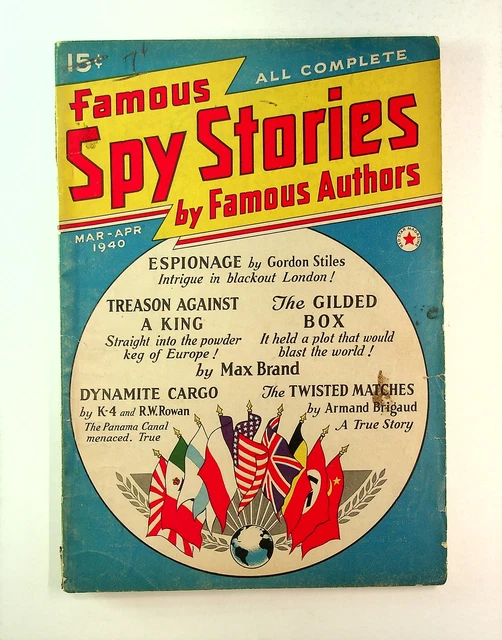 FAMOUS SPY STORIES Pulp Apr 1940 Vol. 1 #2 VG £44.28 - PicClick UK