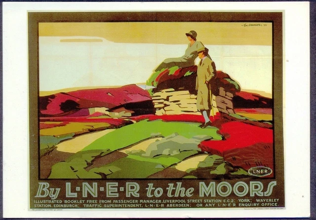 MODERN POSTCARD: LNER to the MOORS. Retro Advert (Drumahoe Ref DGR 211 ...