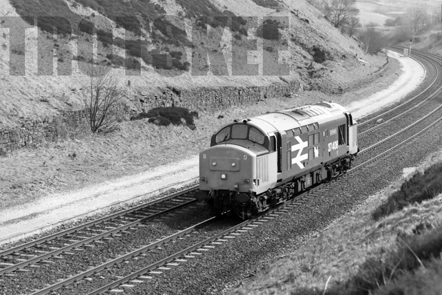 LARGER NEGATIVE BR British Railway Diesel Loco 37408 Class 37 c1988 £4. ...