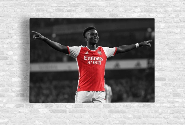ARSENAL BUKAYO SAKA The Gunners Wall Art Canvas Print £29.99 - PicClick UK