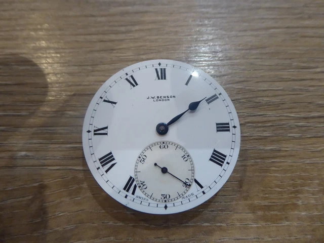 ANTIQUE GENTS J.W. Benson Pocket Watch Movement Working £9.99 - PicClick UK