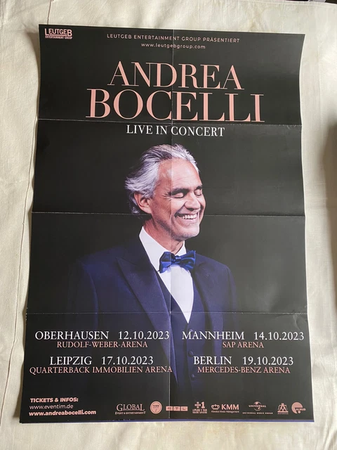 KONZERTPOSTER/TOURPOSTER * ANDREA Bocelli * Tour 2023 EUR 24,90 ...