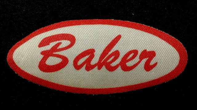 BAKER VINTAGE 1960S Cursive Name Patch Uniform Shirt Iron On RARE VHTF ...