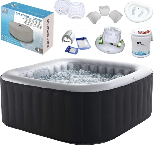 MSPA INFLATABLE HOT Tub 4/6 Persons Bladder Spa Covers Garden Pool ...