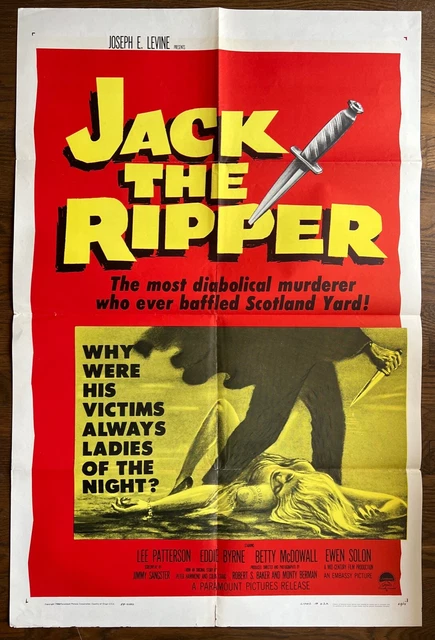 *JACK THE RIPPER (1959) Scotland Yard Searches for Victorian Era Serial ...