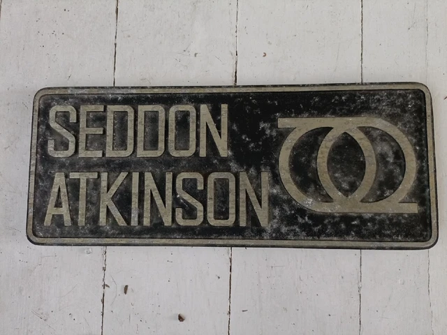 OLD VINTAGE LORRY Truck Seddon Atkinson Cast Badge ( 15 1/2" X 6 1/4 ...