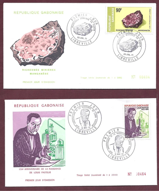 LOT DE 2 ENVELOPPES DU GABON PAYS D'EXPRESSION FRANCAISE SUPERBE EUR 0,80 - PicClick FR