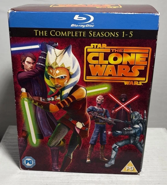 STAR WARS: THE Clone Wars The Complete Seasons 1-5 Blu-Ray Box Set $157 ...