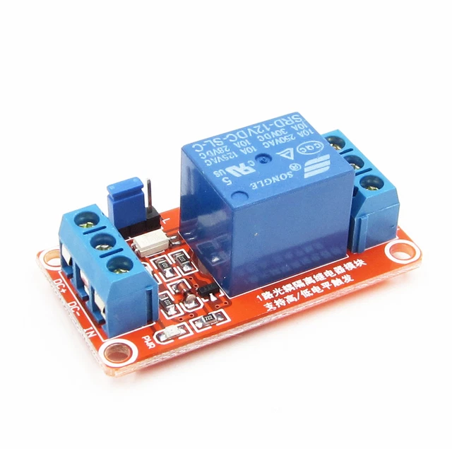 MODULE RELAIS 12V 1 canal avec isolation OPTO déclencheur haut niveau ...