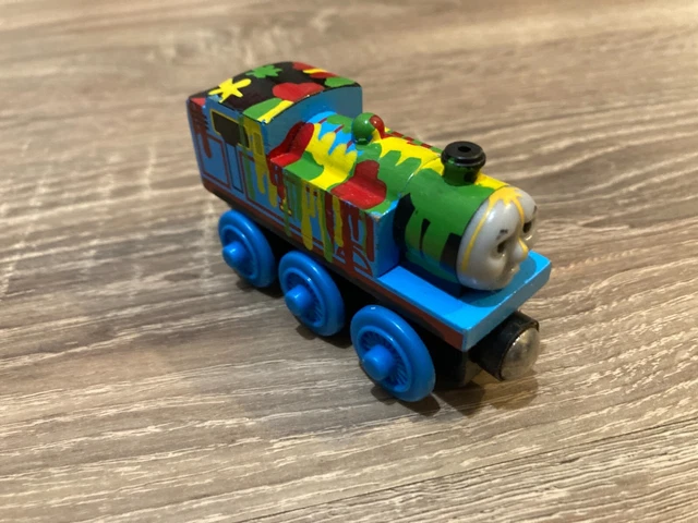 WOODEN PAINT SPLATTERED Thomas Train From The Tank engine & Friends Toy ...