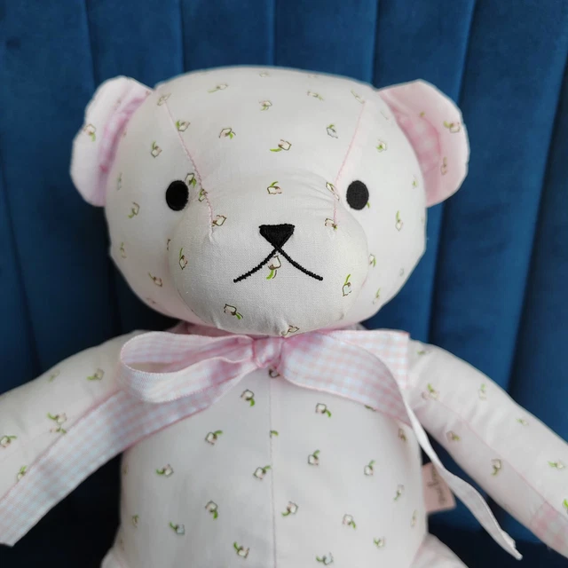 MOTHERCARE TEDDY BEAR Soft Toy Hug Me Floral Pink £8.57 - PicClick UK