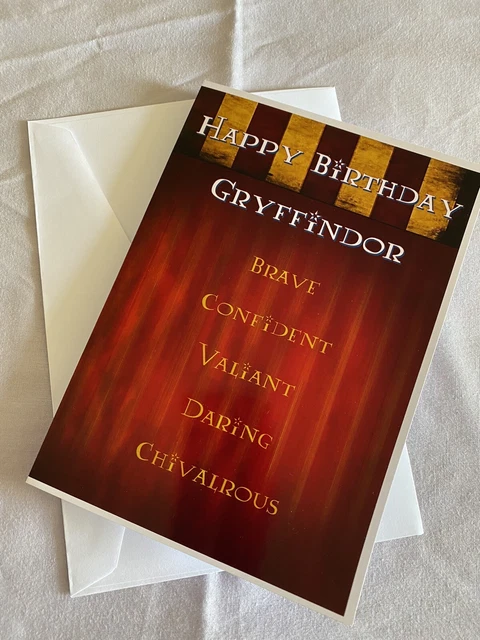 HARRY POTTER GRYFFINDOR Birthday Card £2.99 - PicClick UK