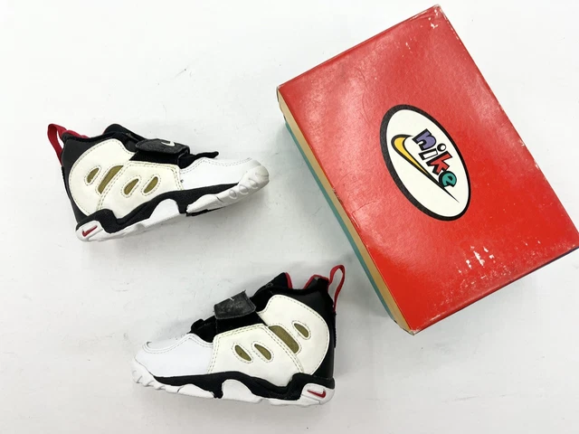 1994 VINTAGE BABY Nike Diamond Turf 2 Deion Sanders White Red Bl Sz 7C ...