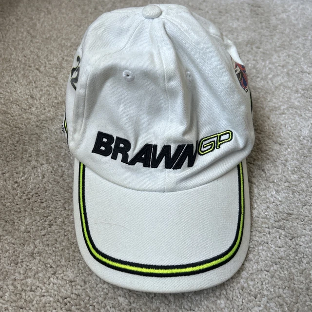 BRAWN GP ADJUSTABLE Baseball Cap White, Brawn F1 Team Jenson Button ...