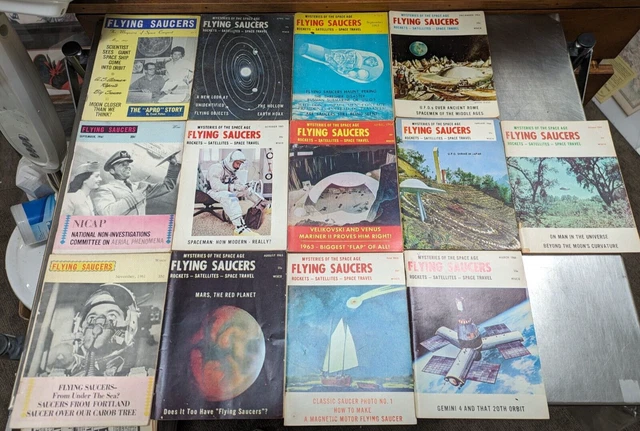 (A) VTG RARE 1960s Flying Saucers Magazines UFO Pulp Science Fiction ...