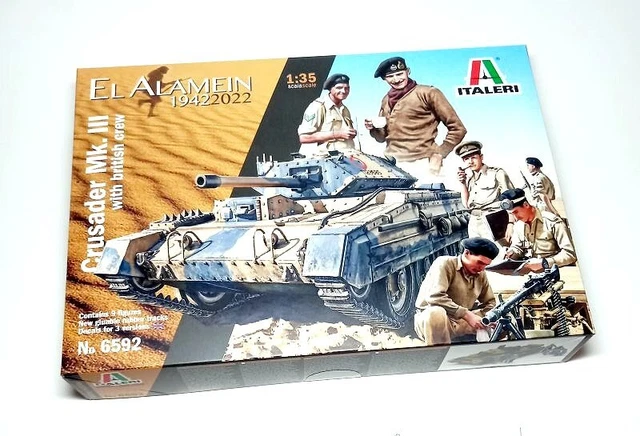 ITALERI 6592 MILITARY Model 1/35 Crusader Mk.III & British Crew EL ...