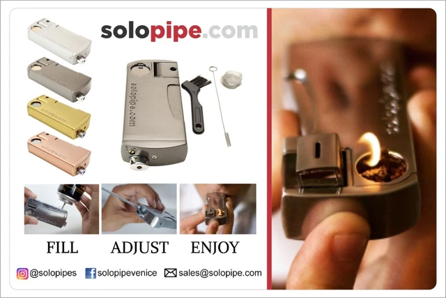 SOLOPIPE - ORIGINAL all in one Lighter + bag, brush, poker & screen - Rose Gold £15.65 - PicClick UK