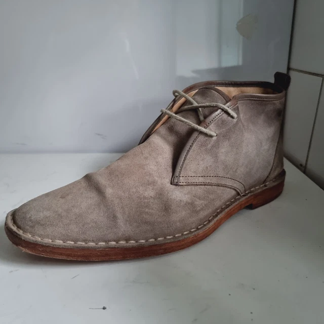 COACH DESIGNER UK 11 B Eu 45 Mens Taupe Real Suede Leather Ankle ...