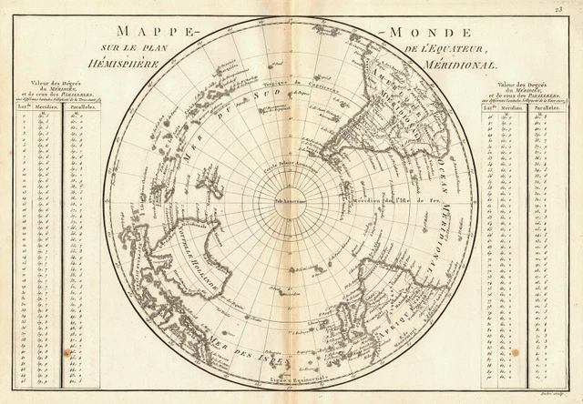 MAPPA DEL MONDO sulla pianta dell'Ecuador, emisfero meridionale. BUONA ...